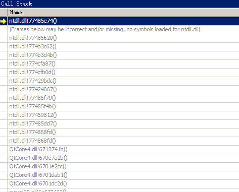 未加载ntdll.dll符号招致调用栈信息丢失 | shuguangshaomeng