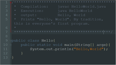 Java Hello World源代码notepad++版 | Hello