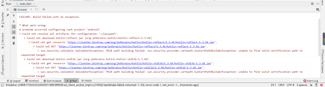 Flutter配置环境报错“PKIX path building failed: sun.security.provider.certpath ...