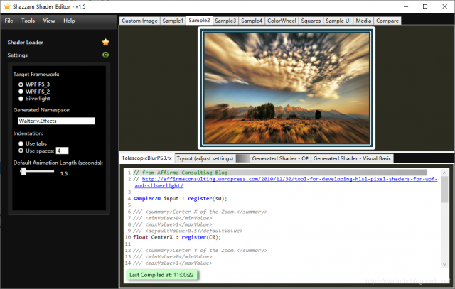 WPF 像素着色器入门：使用 Shazzam Shader Editor 编写 HLSL 像素着色器代码 | 代码