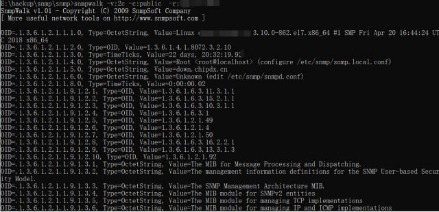 对snmp的简单操作，snmp信息获取 | 不方便说