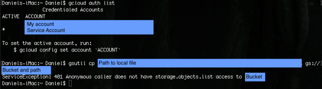 google-cloud-storage - gsutil ServiceException : 401 Anonymous caller does not have storage ...